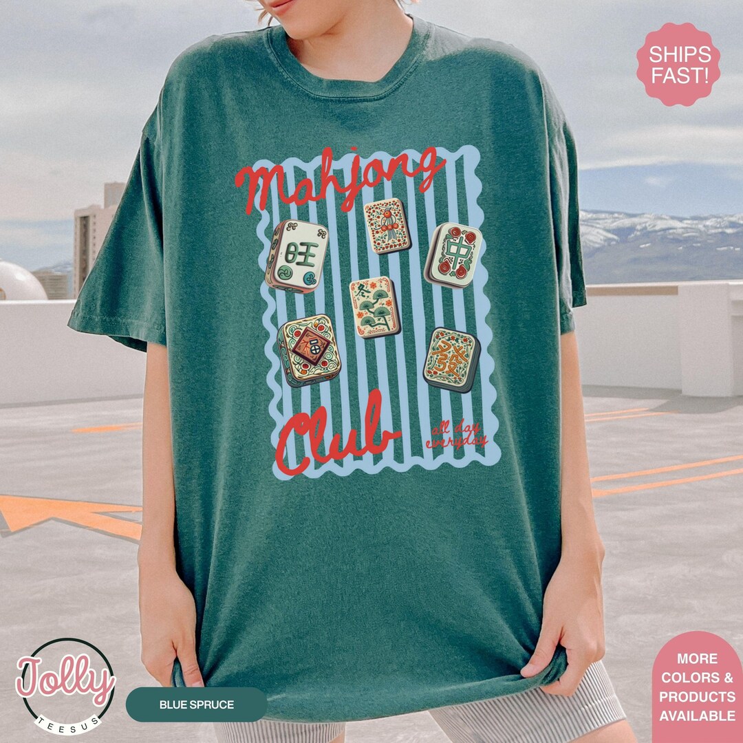 Mahjong T-shirt, Mahjong Girl Shirt, Mahjong Gift, Mahjong Apparel ...