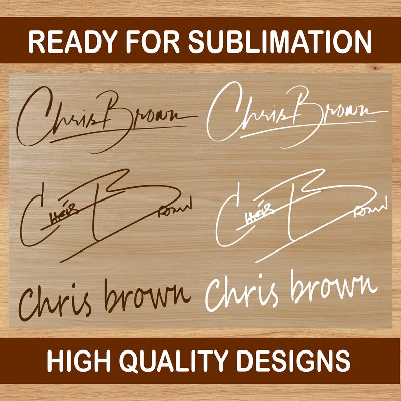 24 Chris Brown Signature PNG, Chris Brown DTF Transfer Ready to Print ...