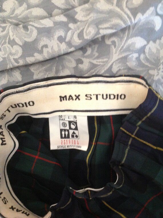 Max Studio Special Edition Tartan Mini Skirt Size L - Gem