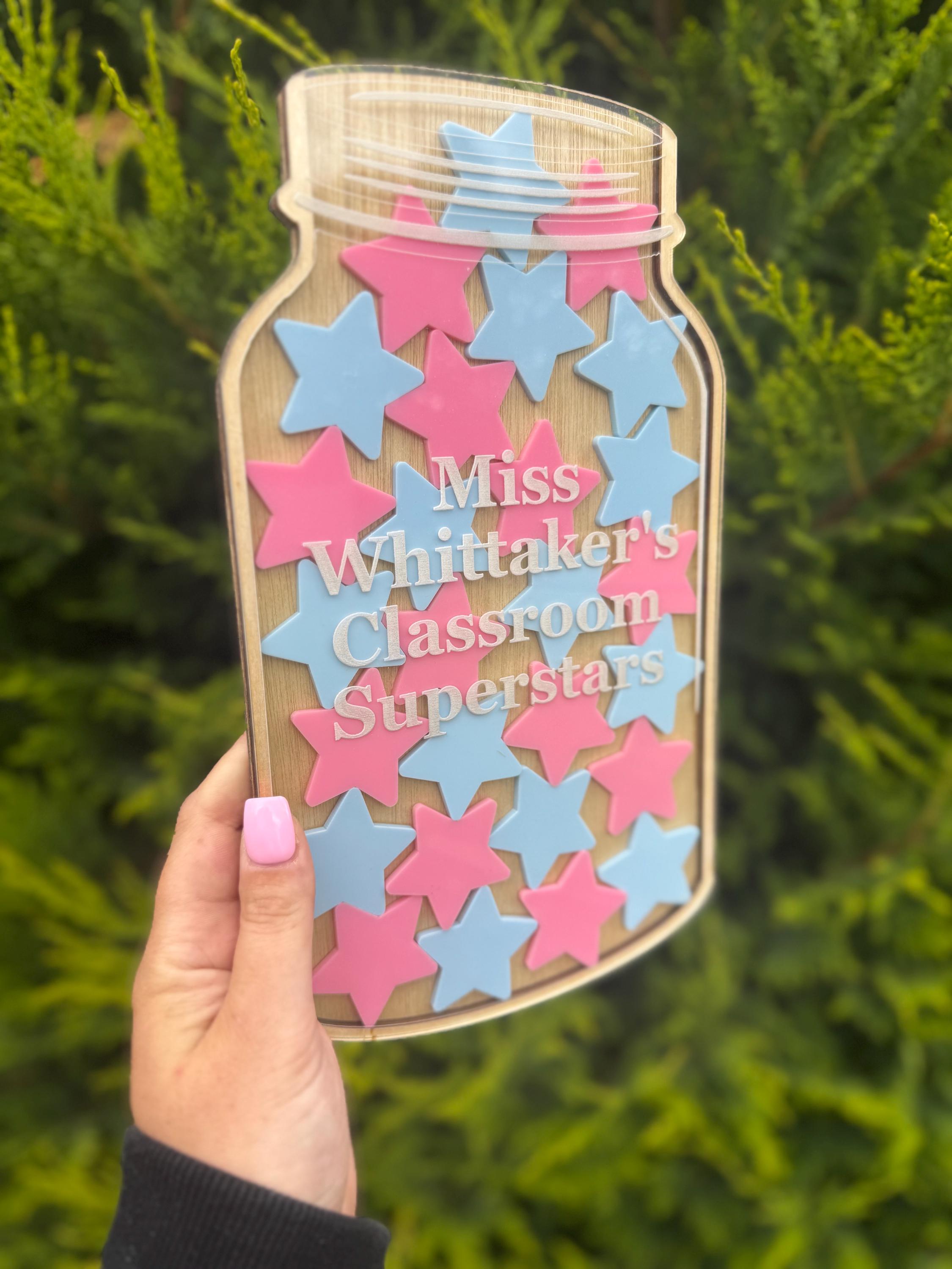 Personalised Rewards Jar, Custom Behaviour Jar for Kids, Classrooms ...