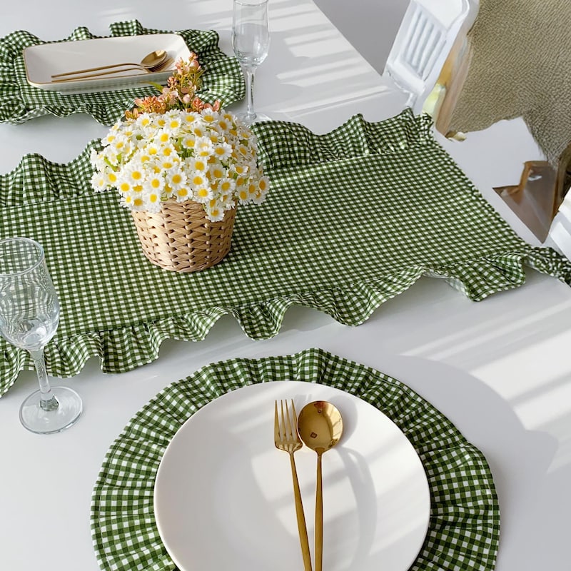 Gingham Fabric Placemat - Etsy