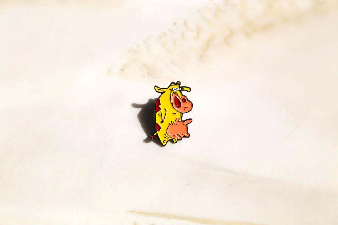 Cow Enamel Pin | Cartoon 90s Nostalgia | Cow and Chicken Pin | Cow and ...