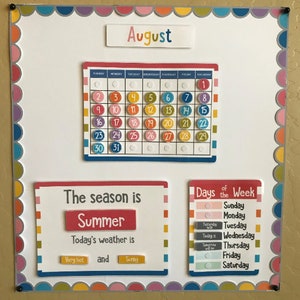 SVG Neutral Print and Cut Homeschool Calendar, Focus Board, DIY Kit for ...