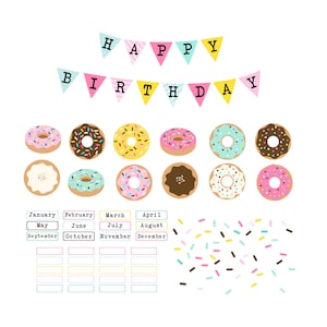 SVG Donut Print and Cut School Birthday Board, DIY Kit for Classroom - Etsy