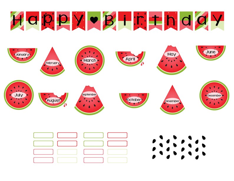 SVG Watermelon Print and Cut School Birthday Board, DIY Kit for ...