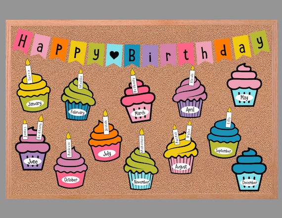 SVG Print and Cut School Birthday Board DIY Kit for Classroom - Etsy ...