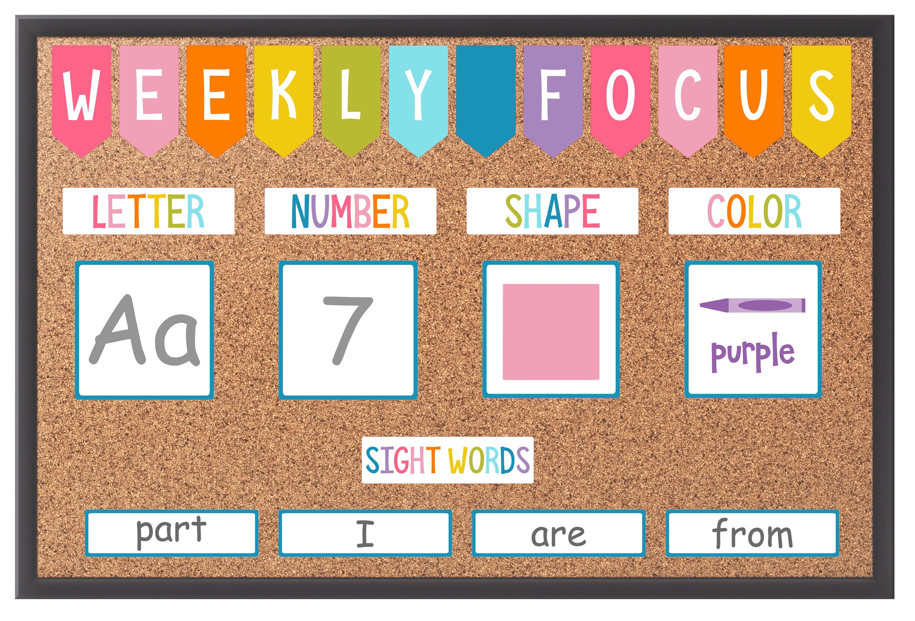 SVG Print and Cut Homeschool Calendar, Focus Board, DIY Kit for ...