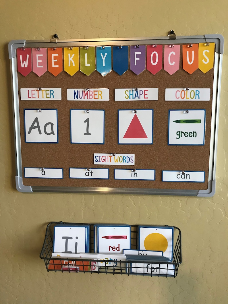 SVG Print and Cut Homeschool Calendar, Focus Board, DIY Kit for ...