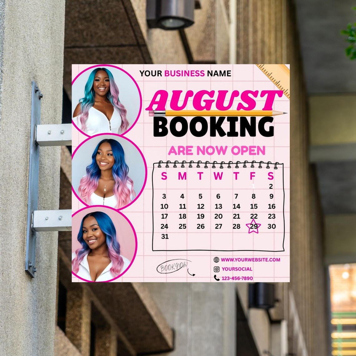 Editable August 2025 Booking Flyer, Back to School Flyer, August ...