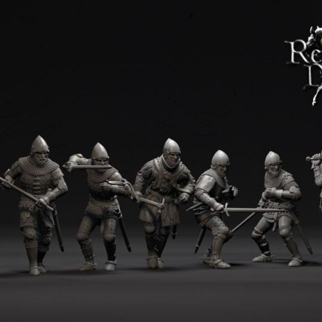 Dismounted Late 14th Century Men-at-arms (set of 6) - Etsy