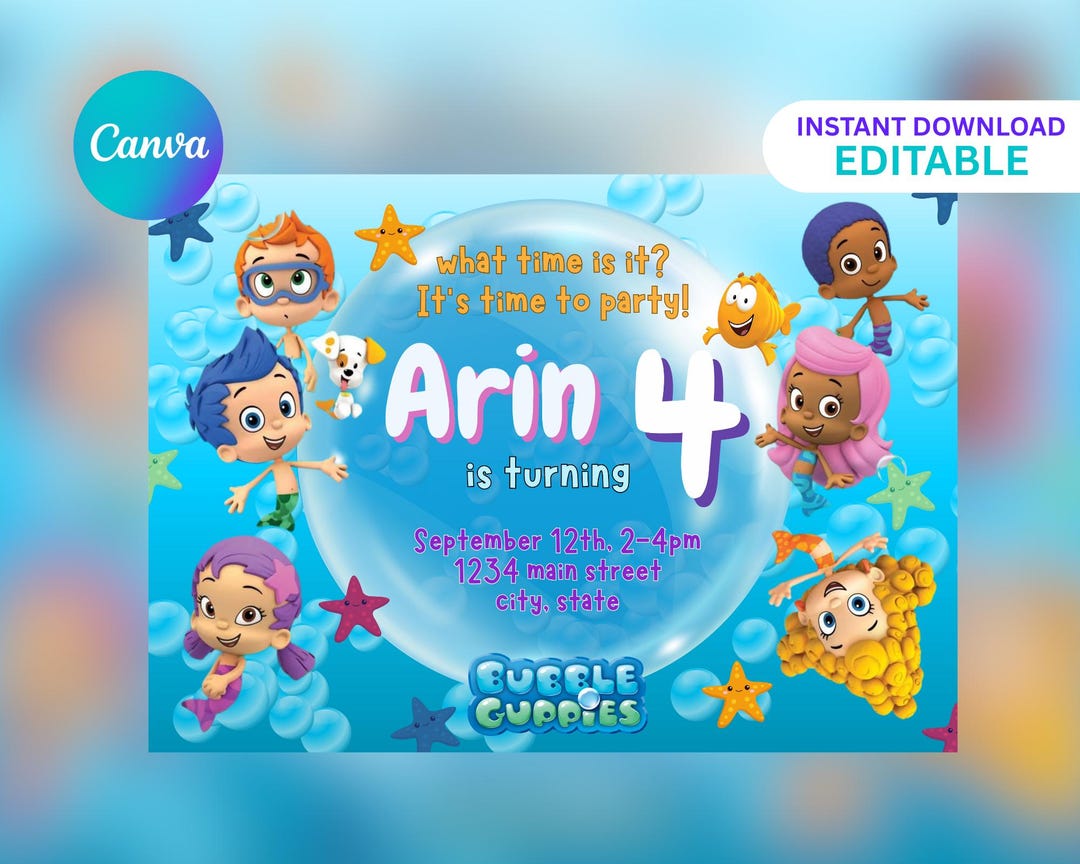 Underwater Friends Birthday Invitation | Ocean Adventure Party Invite ...