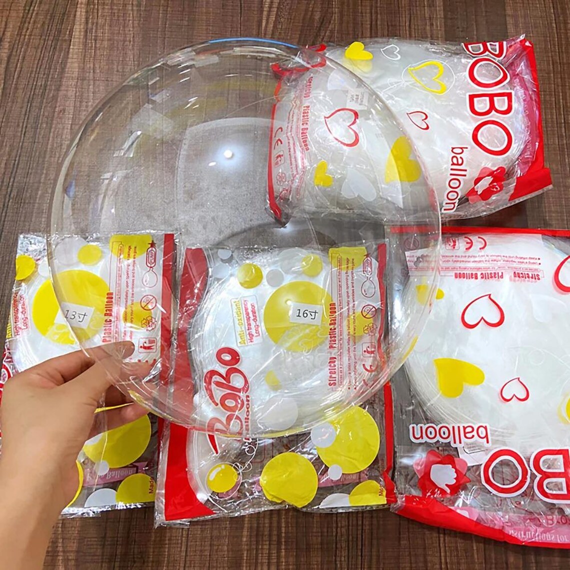 10pcs Transparent Bobo Balloon 10/12/18/20/24inch Happy Birthday Bubble ...