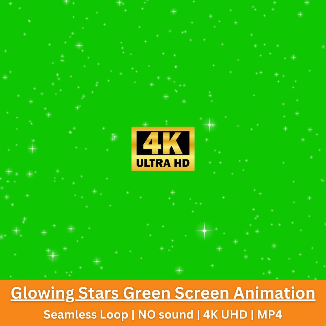 Glowing Stars Green Screen 4K Animation | Seamless Loop Motion ...