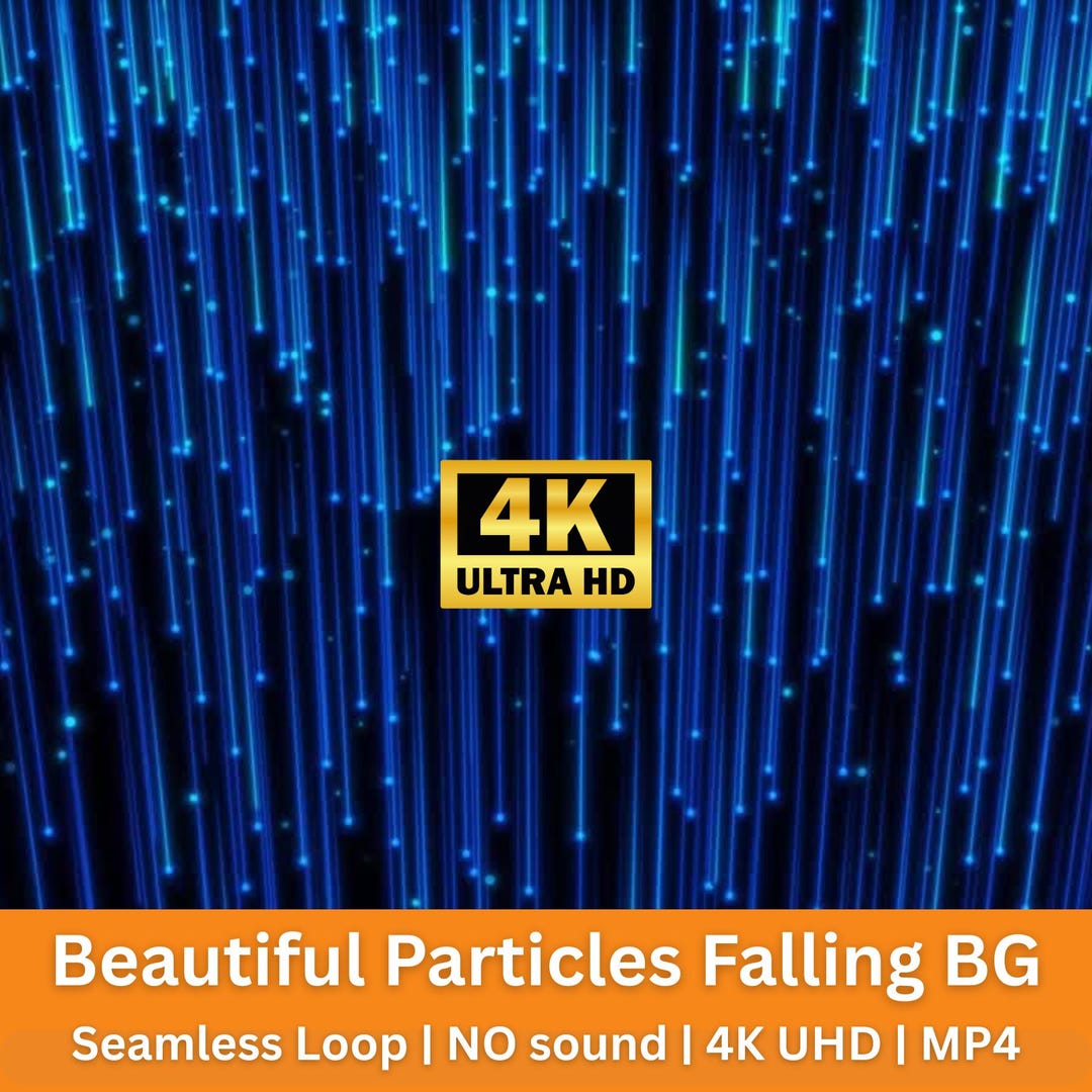 Particles Falling 4K Background | Seamless Loop Motion Animation ...
