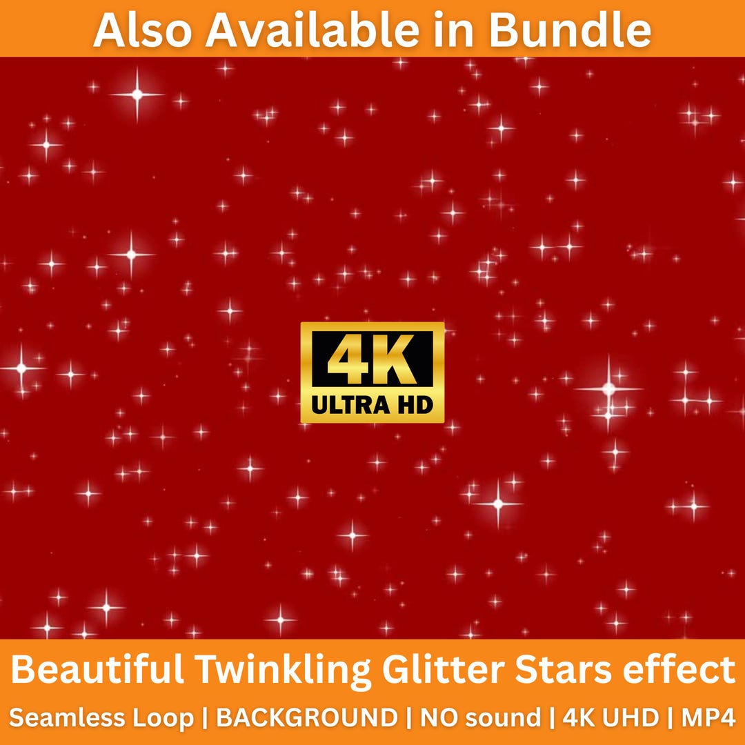 Twinkling Glitter Stars 4K Background Starfield Loop Animation - Etsy