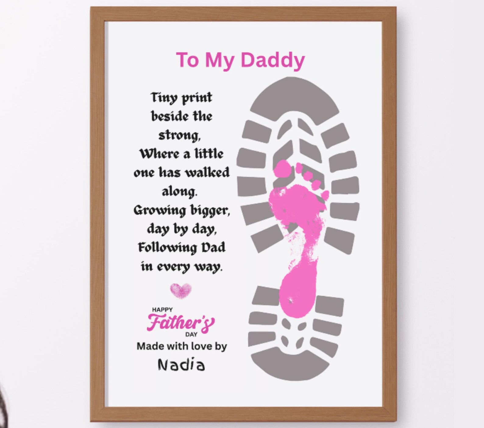 Father's Day Footprint Craft, Fathers Day Footprint Craft, Fathers Day ...