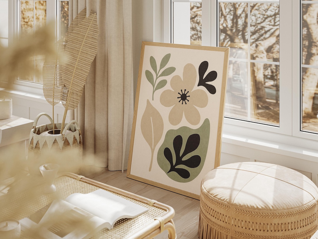 Minimalist Floral Wall Art - Modern Botanical Print (digital Download ...