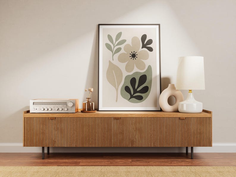 Minimalist Floral Wall Art - Modern Botanical Print (digital Download ...