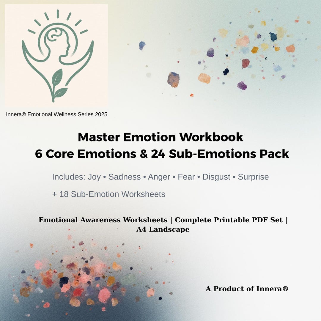 Emotion Worksheets | Therapy, Self-reflection, Teens & Adults (digital ...