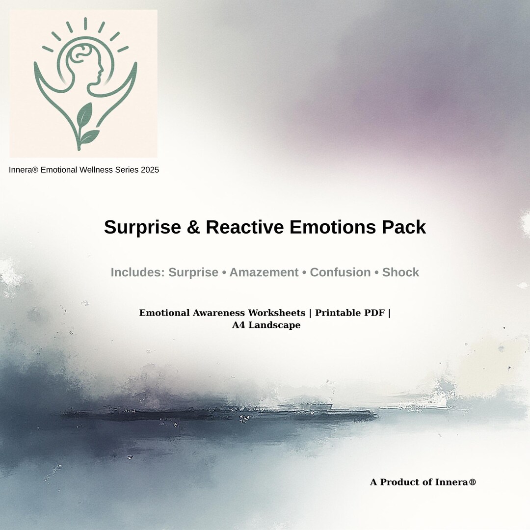 Surprise Emotion Worksheets | Emotional Awareness, Therapy Tool ...