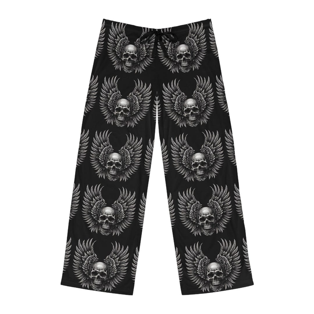 Gothic Skull Pajama Pants - Edgy Loungewear for Men, Skulls and Wings ...