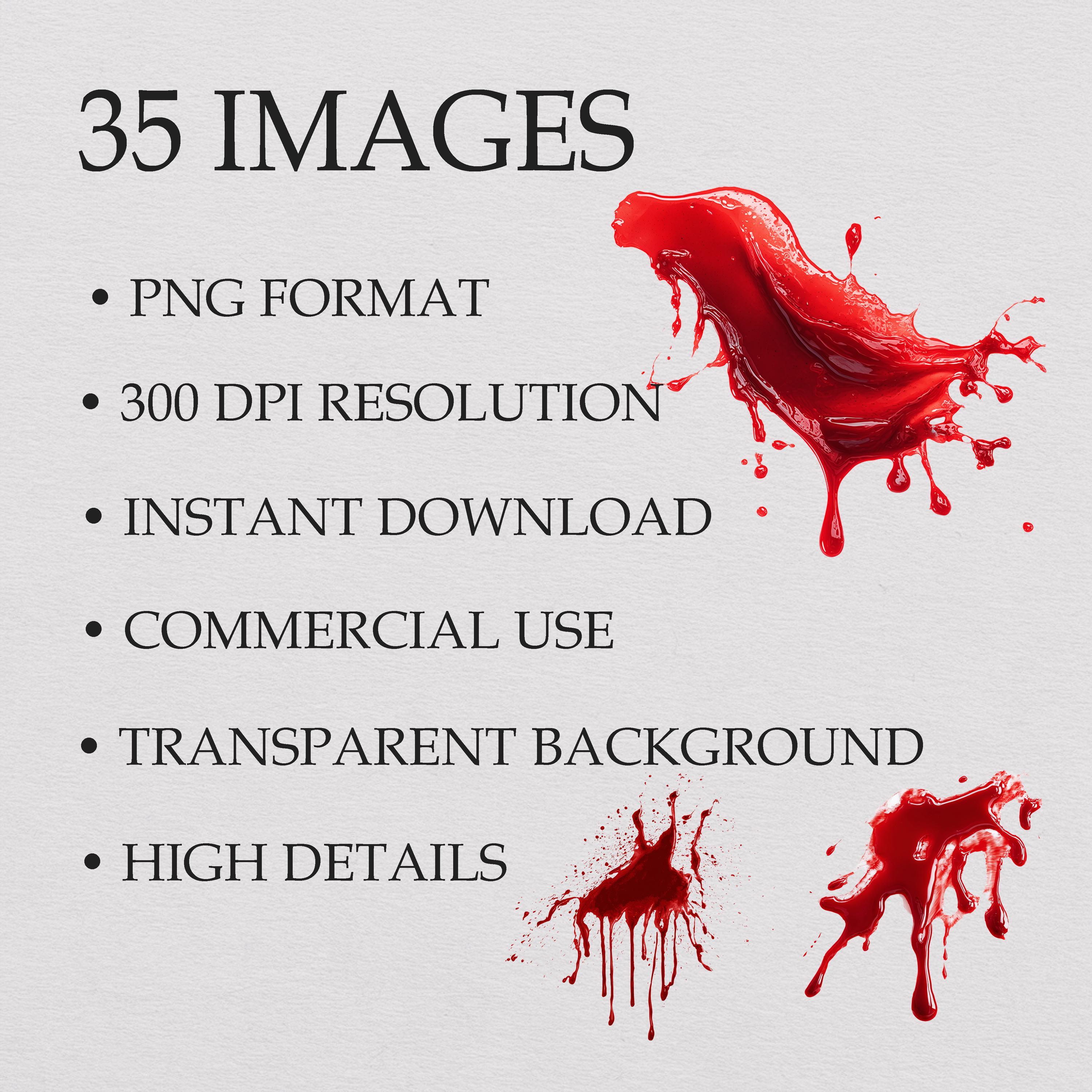 Blood Splatter PNG Clipart – 35 Halloween Gore Drops, Horror Art ...