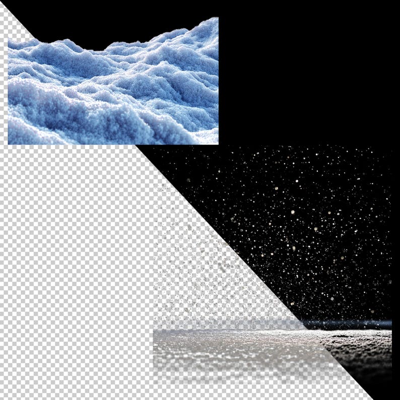 Snow PNG Clipart Overlay, Falling Snow Bundle, Snowdrifts Clip Art ...