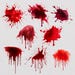 Blood Splatter PNG Clipart Bundle – Dripping Blood, 35 Halloween Gore ...