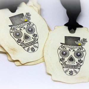 Halloween Gift Tags double Layered Dia De Los Muertos Tags Day of the ...