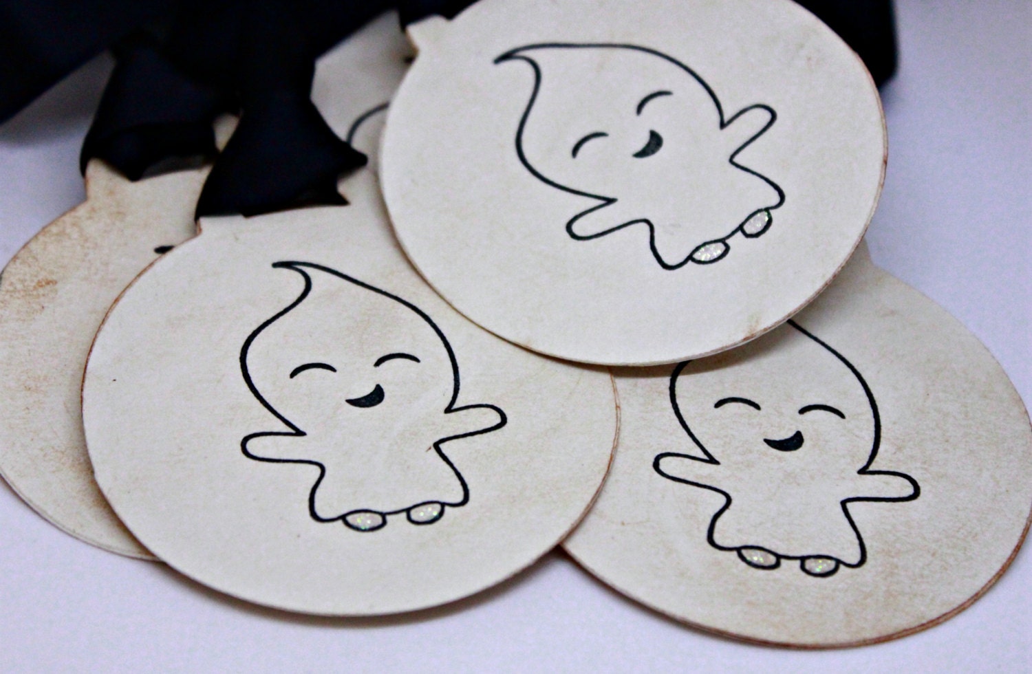 Halloween Gift Tags double Layered Ghost Tags Monster Tags Favor Tags ...