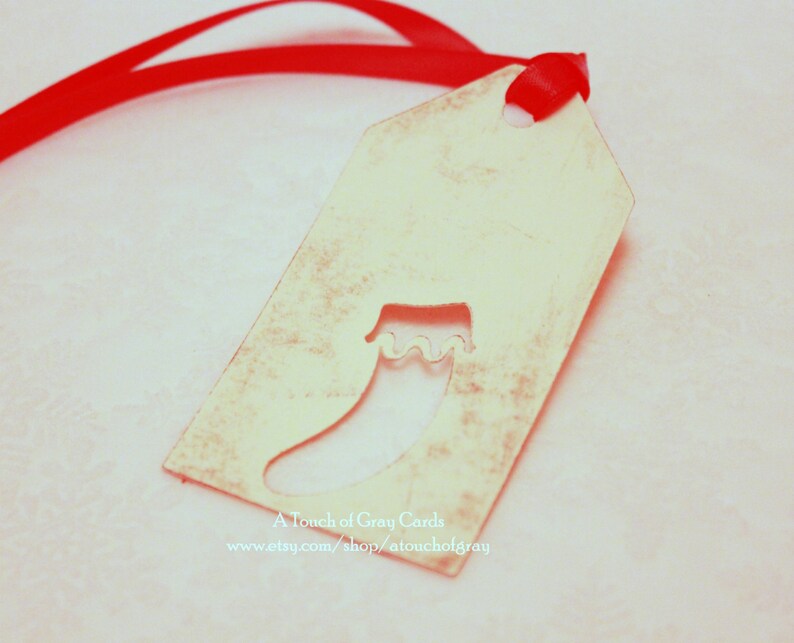 Christmas Tags (double Layered) - Christmas Stocking Tags - Cut-out ...