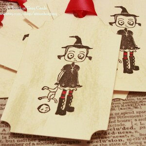 Halloween Gift Tags (double Layered) - the Nez - Goth Witch Tags - Goth ...