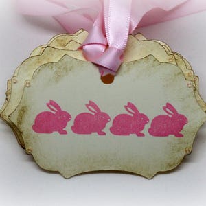 Easter Gift Tags double Layered Handmade Rabbit Hang Tags - Etsy