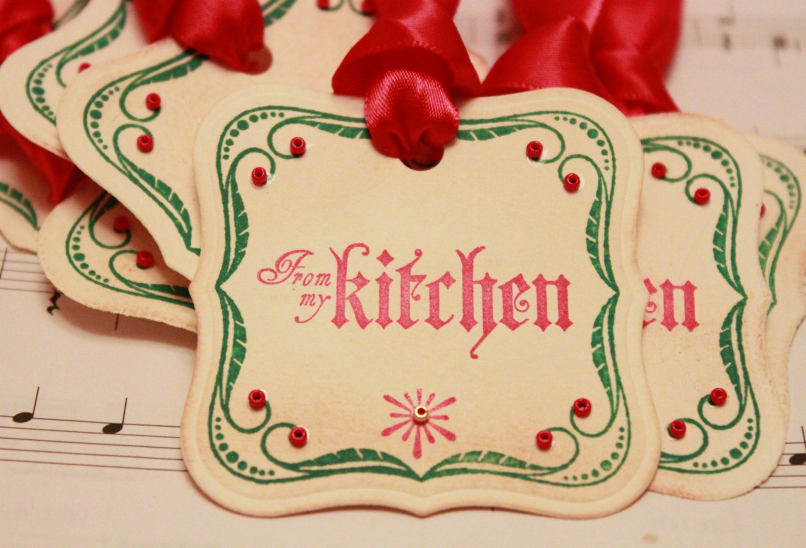 Christmas Tags (doubled Layered) - From My Kitchen - Christmas Food ...