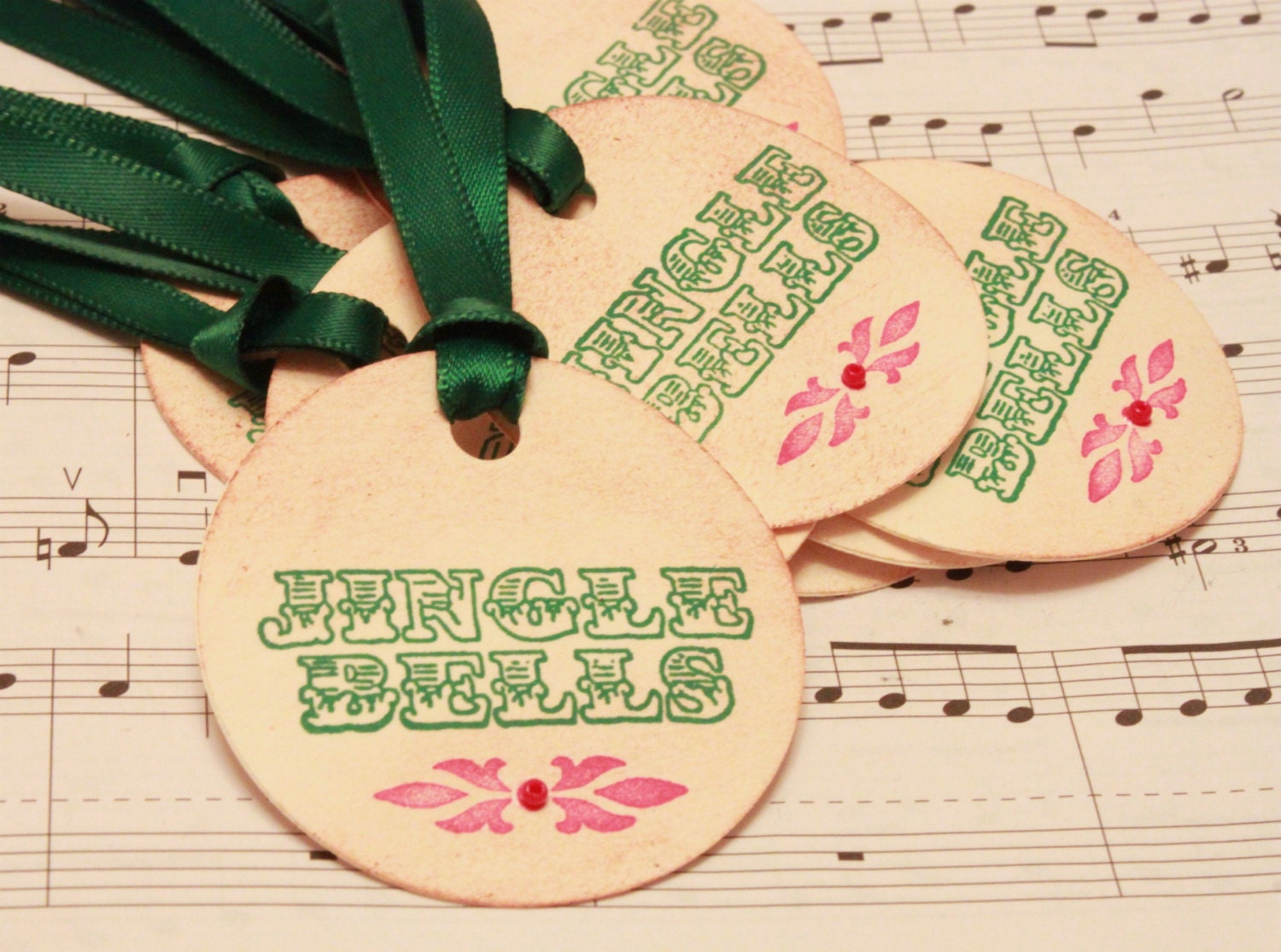 Christmas Tags doubled Layered Jingle Bells Tags - Etsy