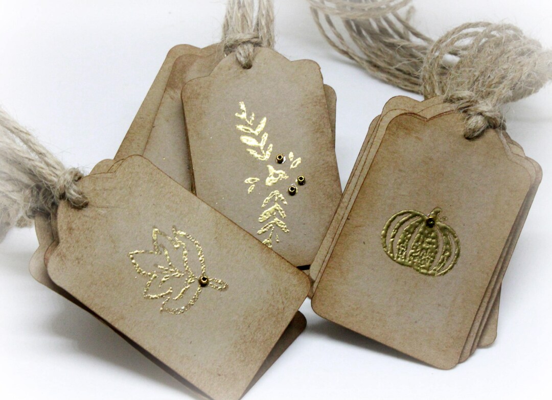 Thanksgiving Gift Tags - Maple Fall Leaf Tags - Pumpkin Tags - Autumn ...