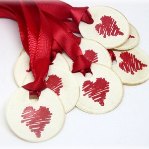 Valentine's Day Tags (double Layered) - Heart Gift Tags - Wedding Tags ...