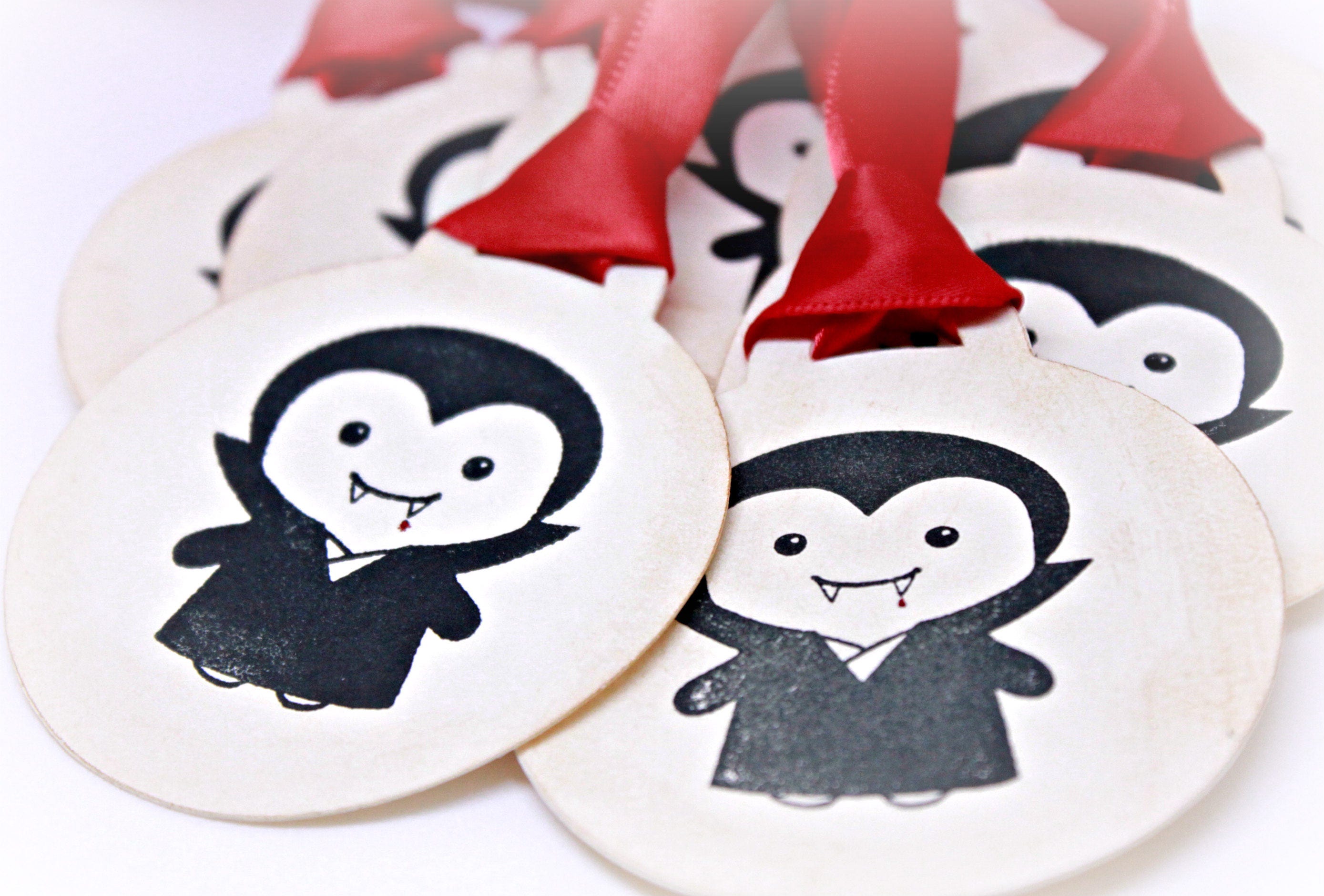 Halloween Gift Tags double Layered Dracula Tags Vampire - Etsy