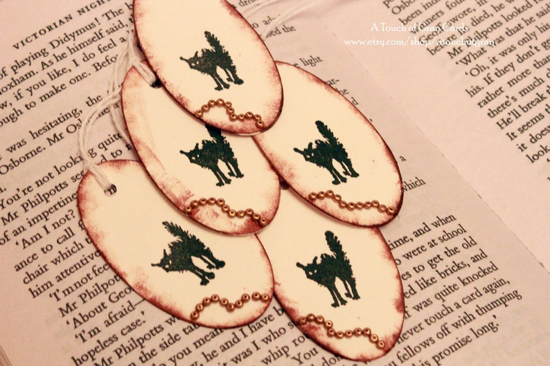 Halloween Gift Tags double Layered Don't Cross the - Etsy