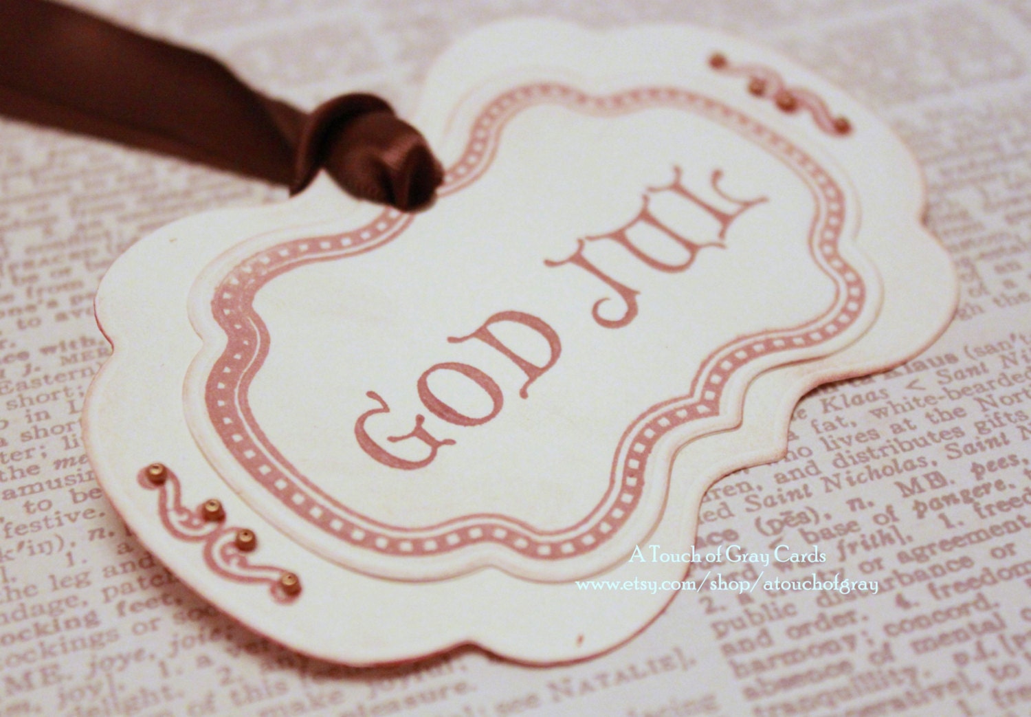 Christmas Tags (triple Layered) - God Jul - Handmade Norwegian ...