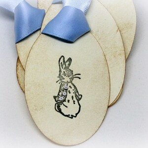 Easter Gift Tags double Layered Peter Rabbit Baby Shower Hang Tags ...