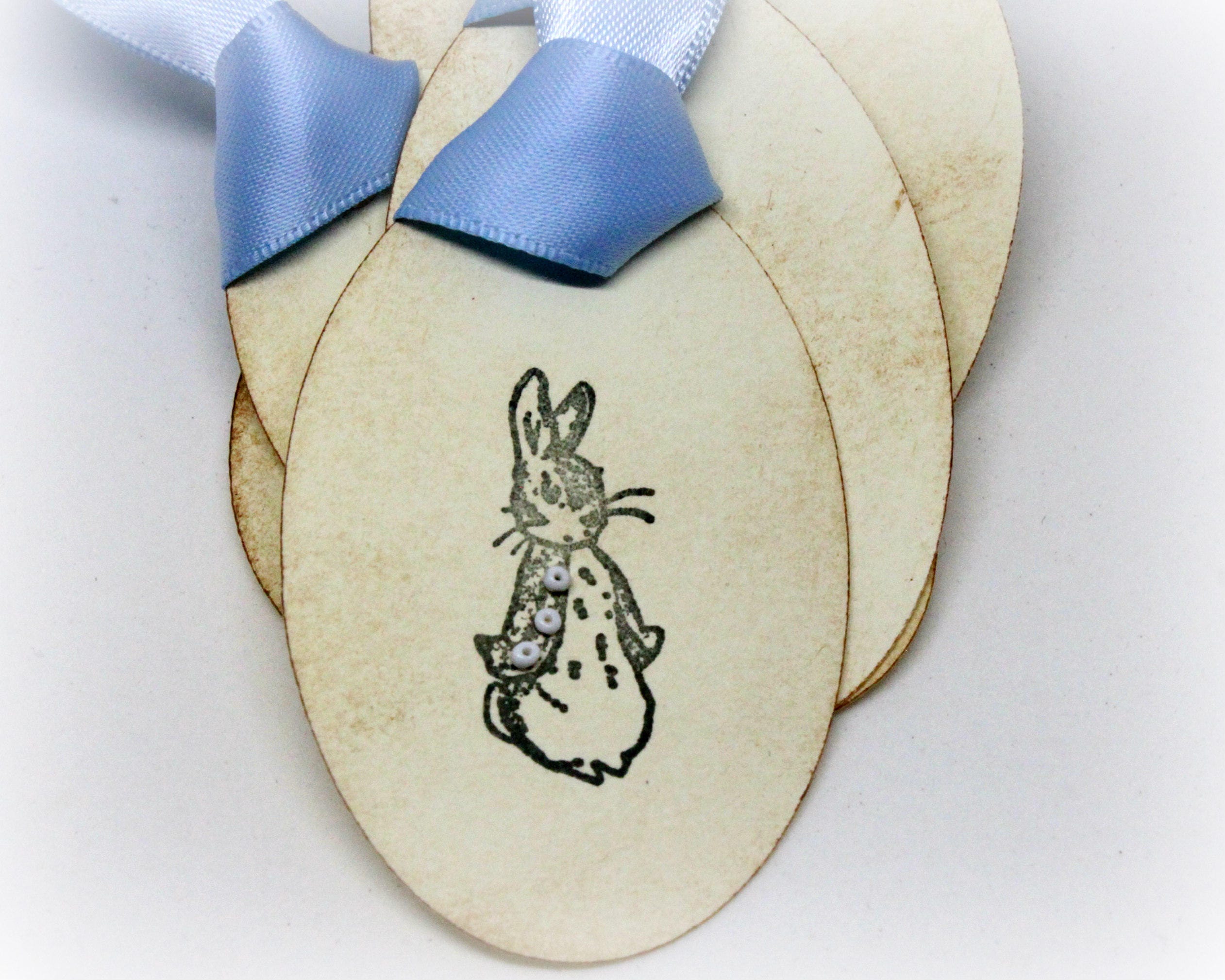 Easter Gift Tags double Layered Peter Rabbit Baby Shower - Etsy
