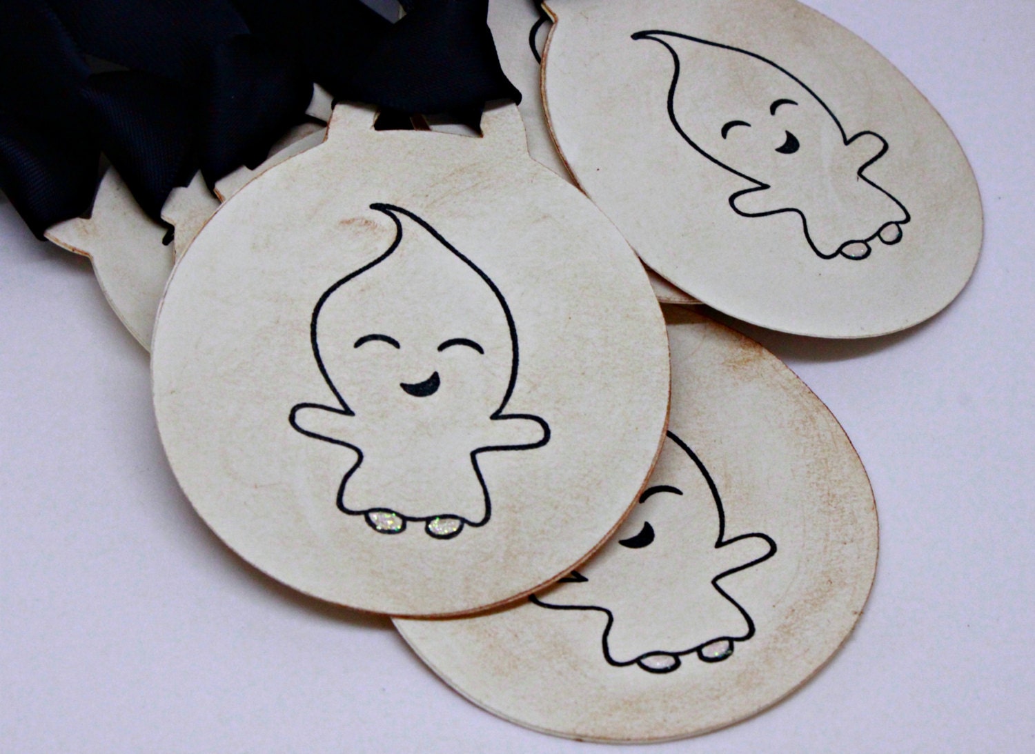 Halloween Gift Tags double Layered Ghost Tags Monster Tags Favor Tags ...