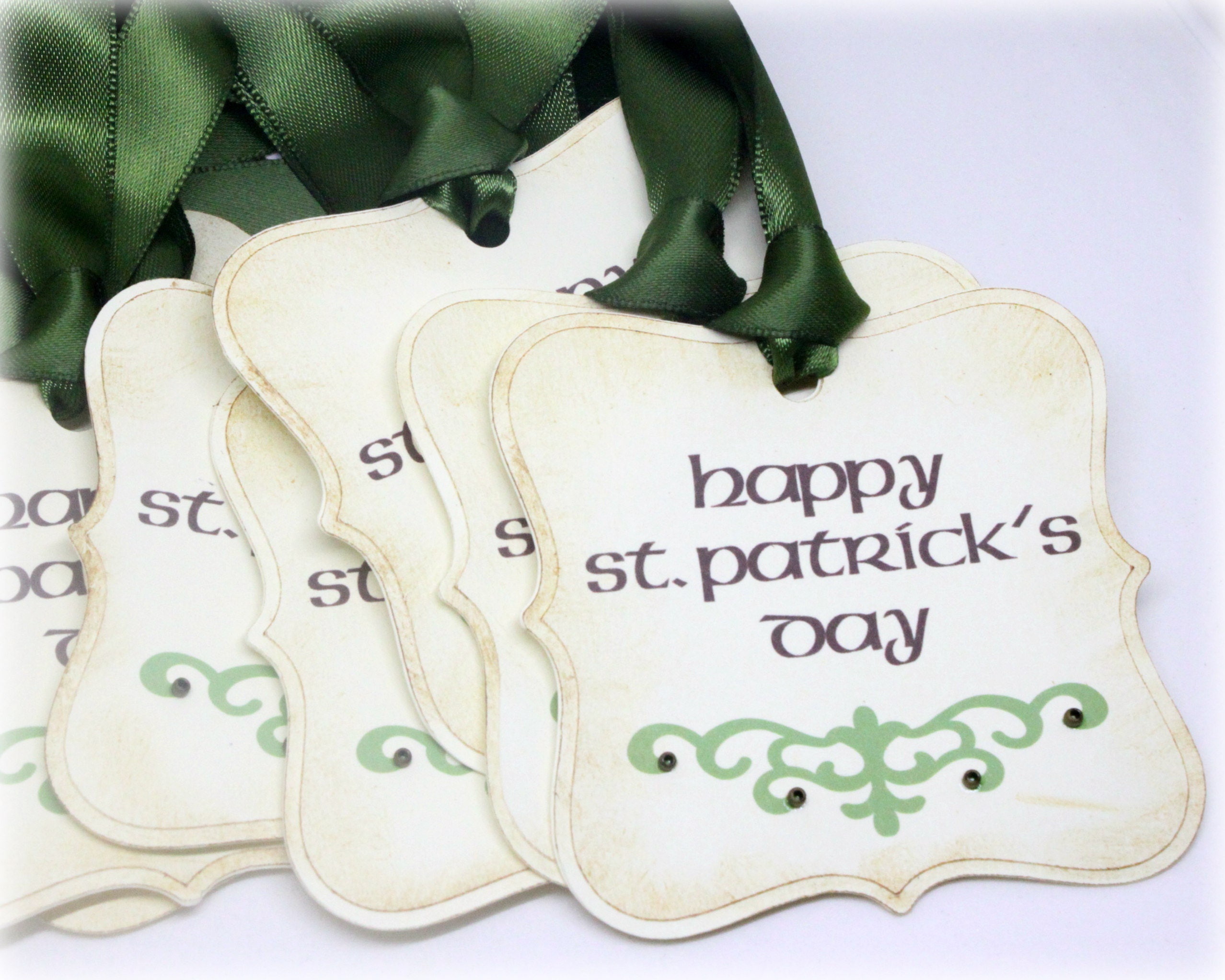 St Patrick's Day Gift Tags tripled Layered Happy St. - Etsy