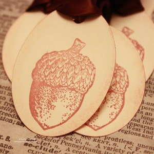 Acorn Gift Tags (double Layered) - Vintage Inspired Fall Tags ...