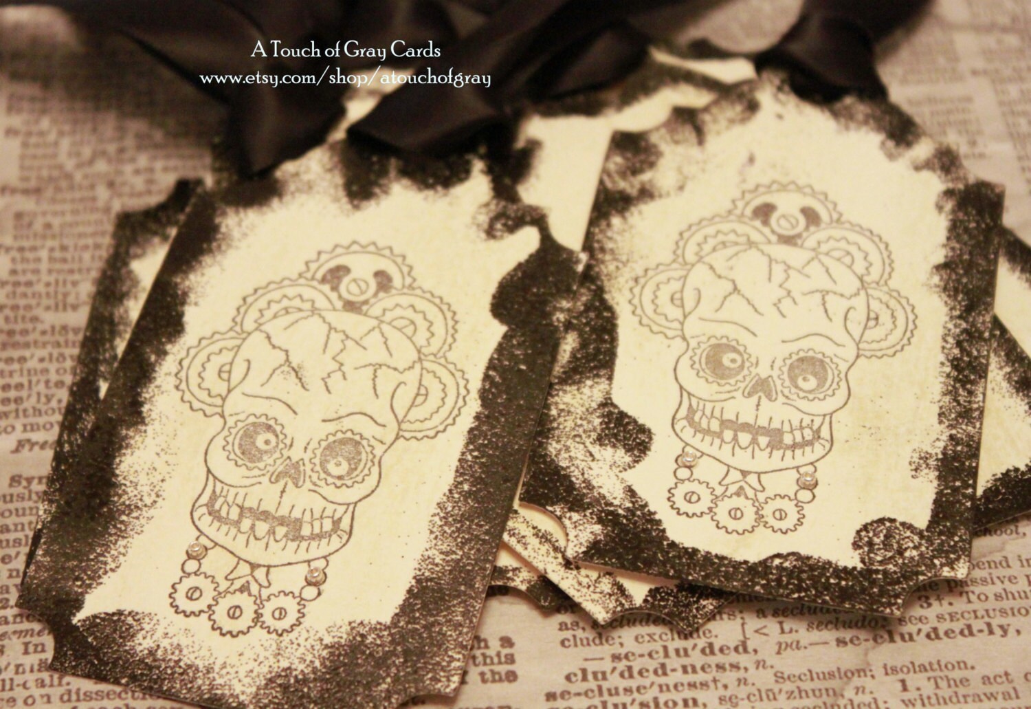 Halloween Gift Tags - Day of the Dead Gift Tags (double Layered) - Dia ...