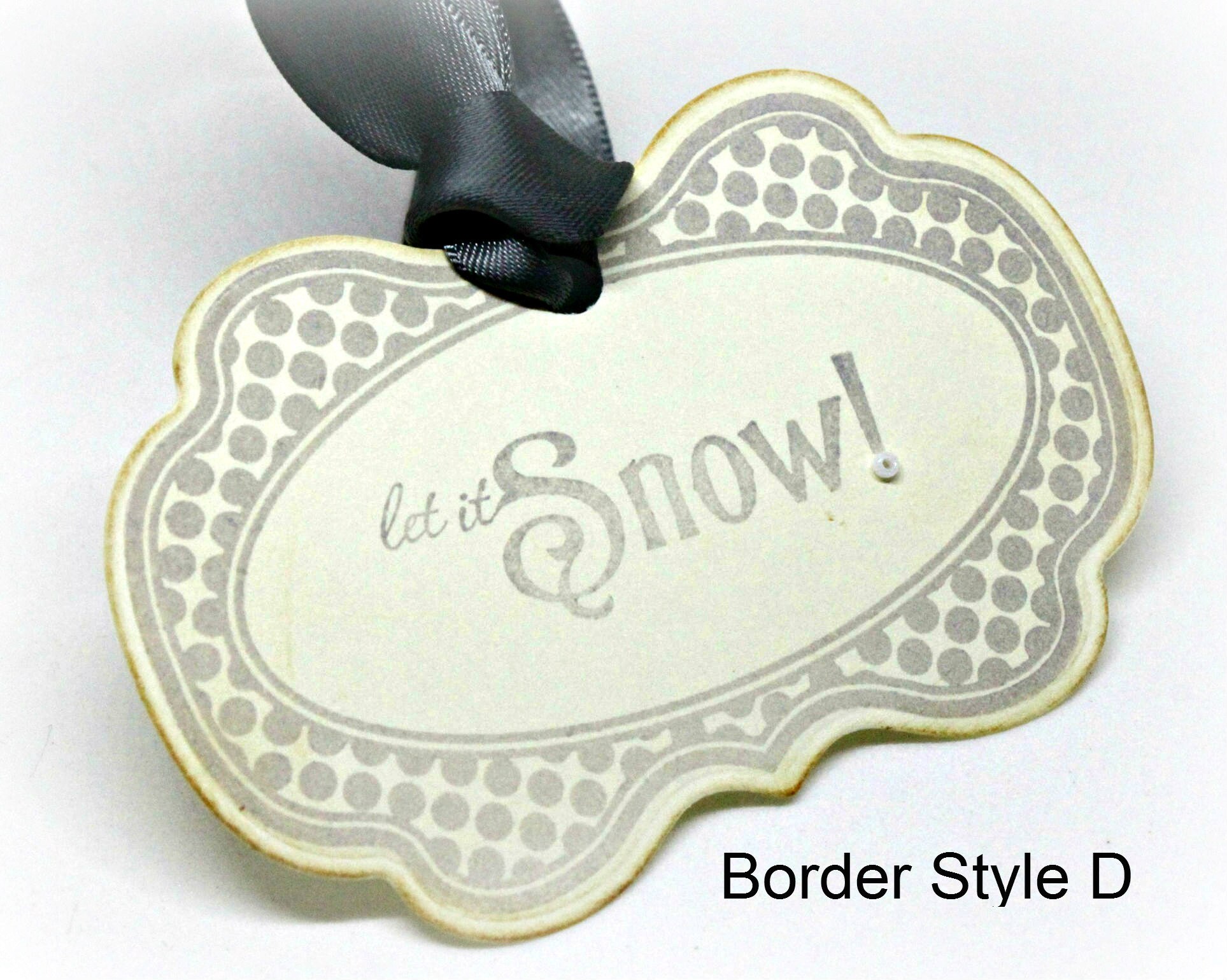 Christmas Gift Tags doubled Layered Let It Snow Vintage | Etsy