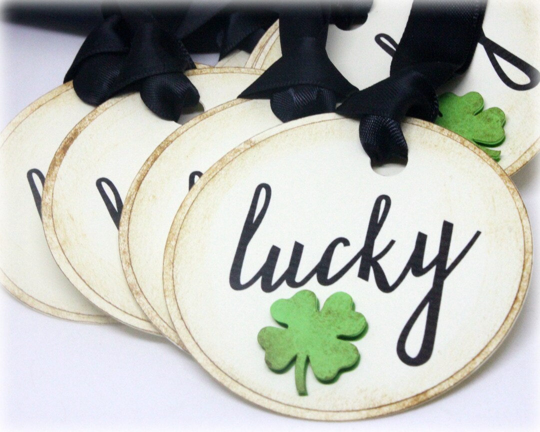 St Patrick's Day Gift Tags (triple Layered) - Shamrock Labels - 3D ...