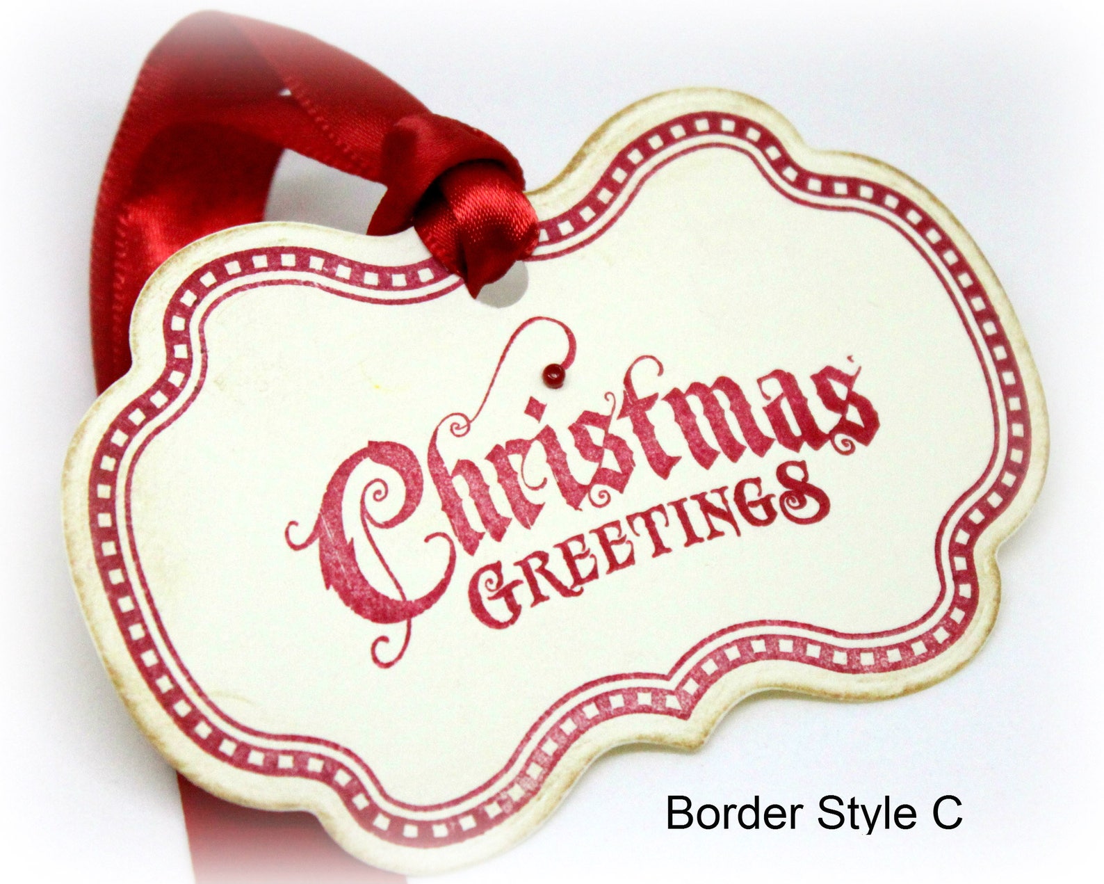 Christmas Gift Tags doubled Layered Christmas Greetings - Etsy