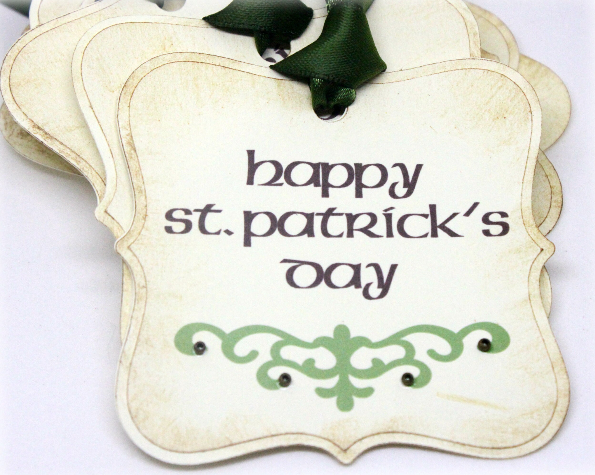 St Patrick's Day Gift Tags tripled Layered Happy St. - Etsy